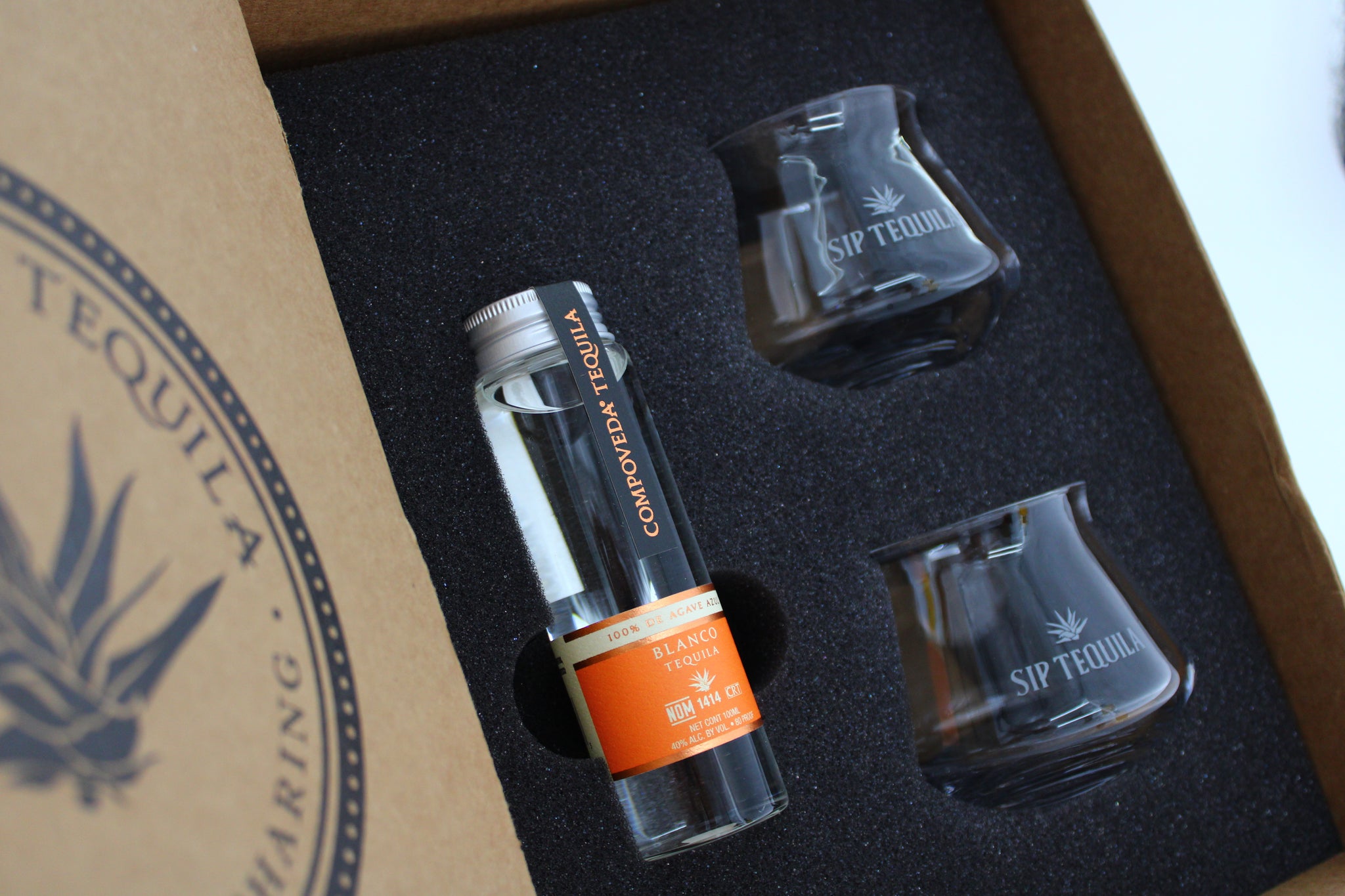 Compoveda Blanco Tequila Tasting Kit 100ml w/Tasting Glasses