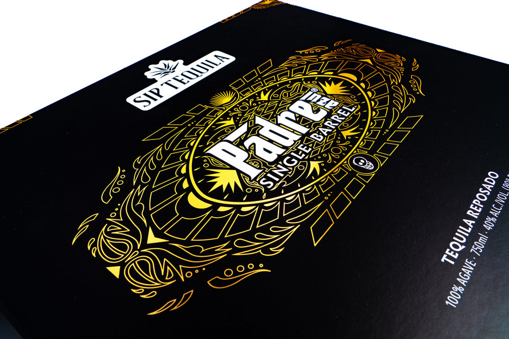 Padre Azul Reposado Single Barrel Tequila with Glasses