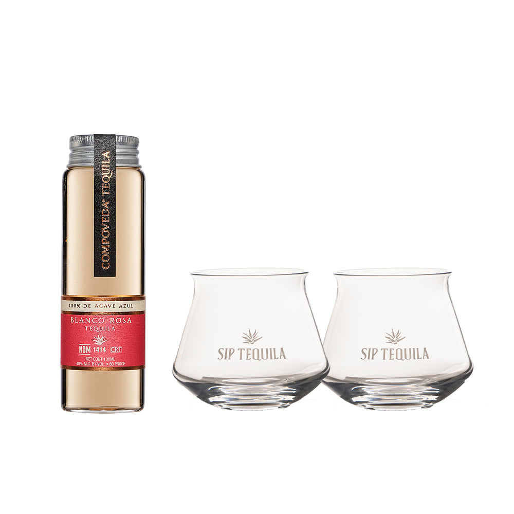 Compoveda Rosa Tequila Tasting Kit 100ml w/Tasting Glasses
