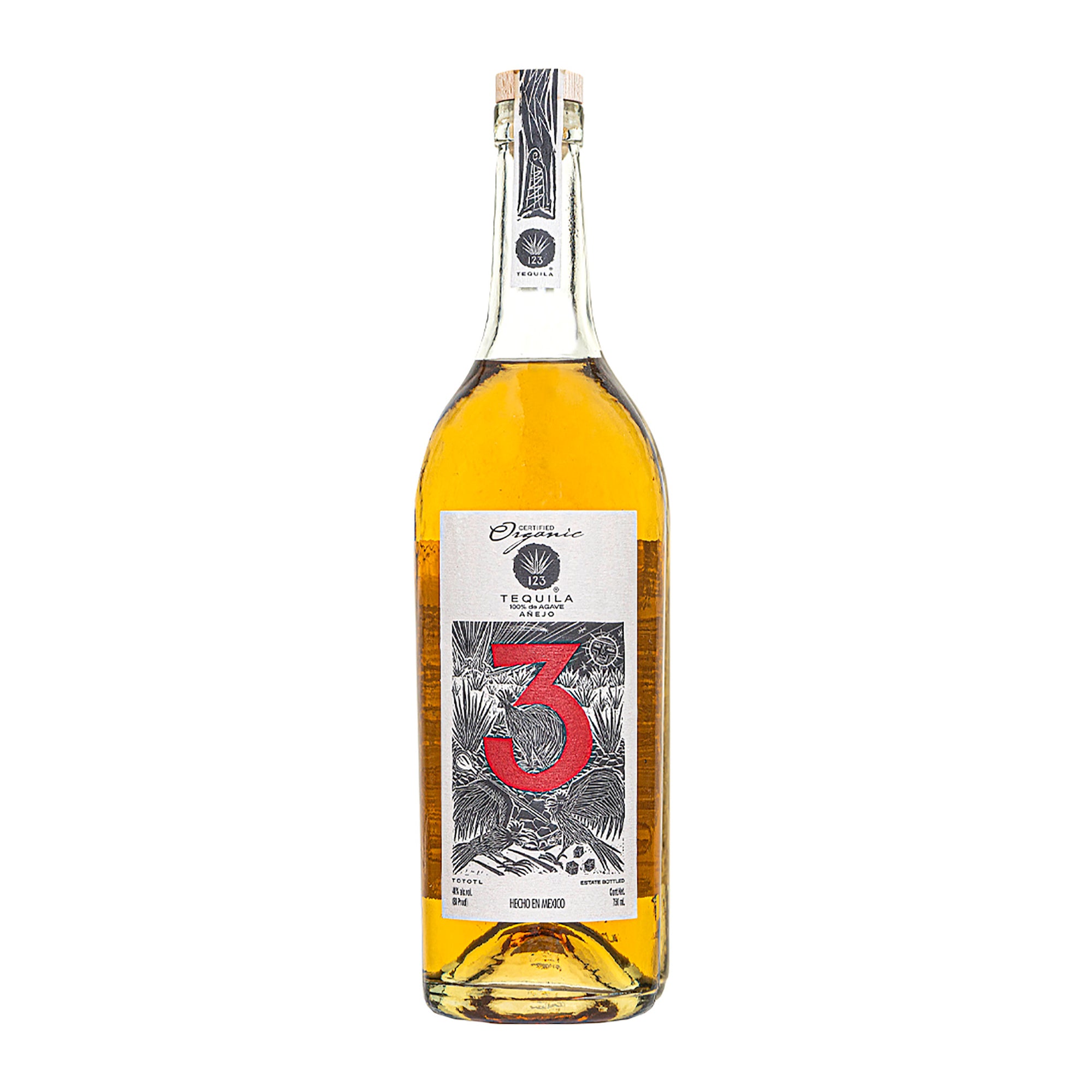 123 Organic Tequila Anejo Tres | Aged Jalisco Tequila